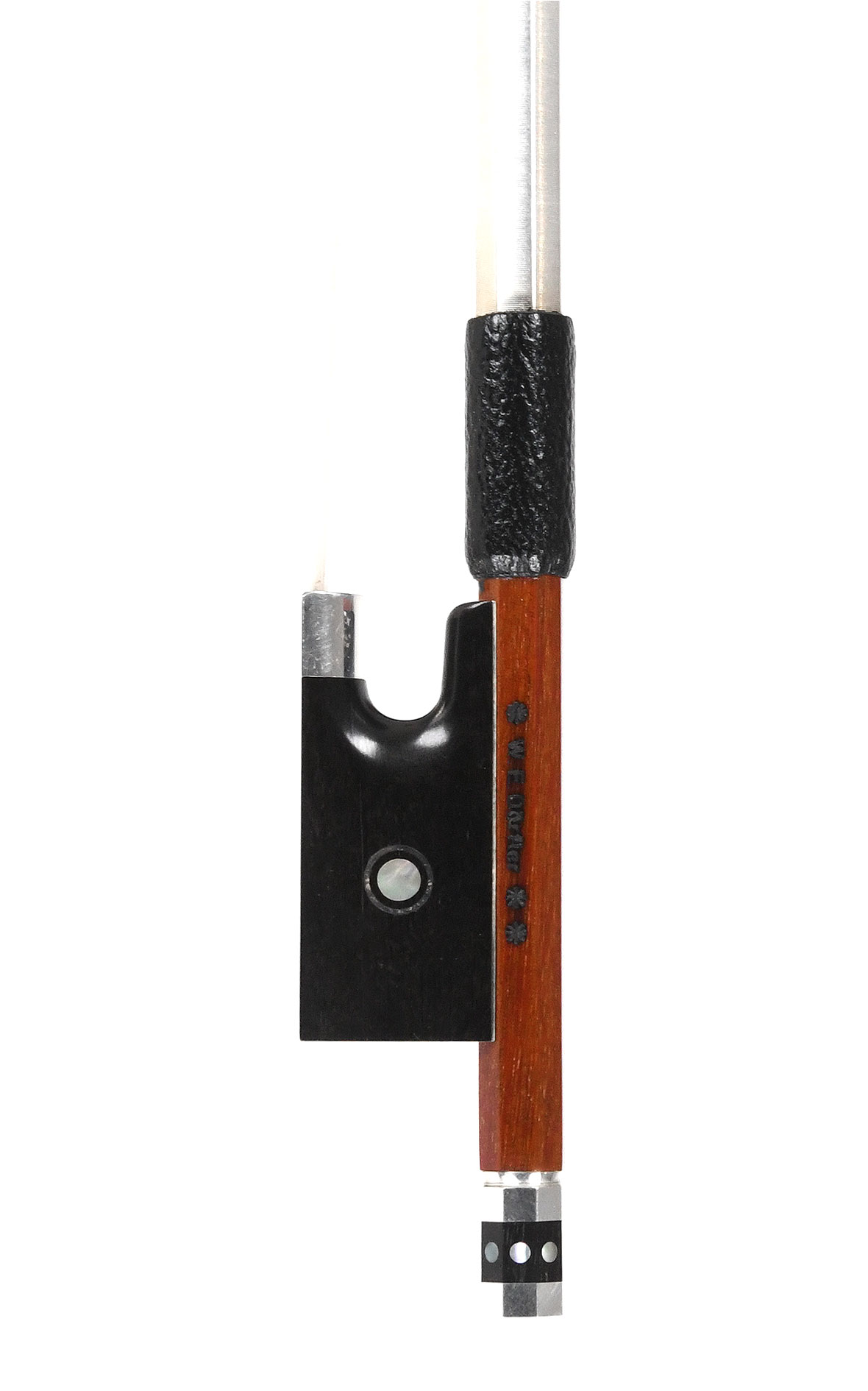German W. E. Dörfler violin bow, silver mounted