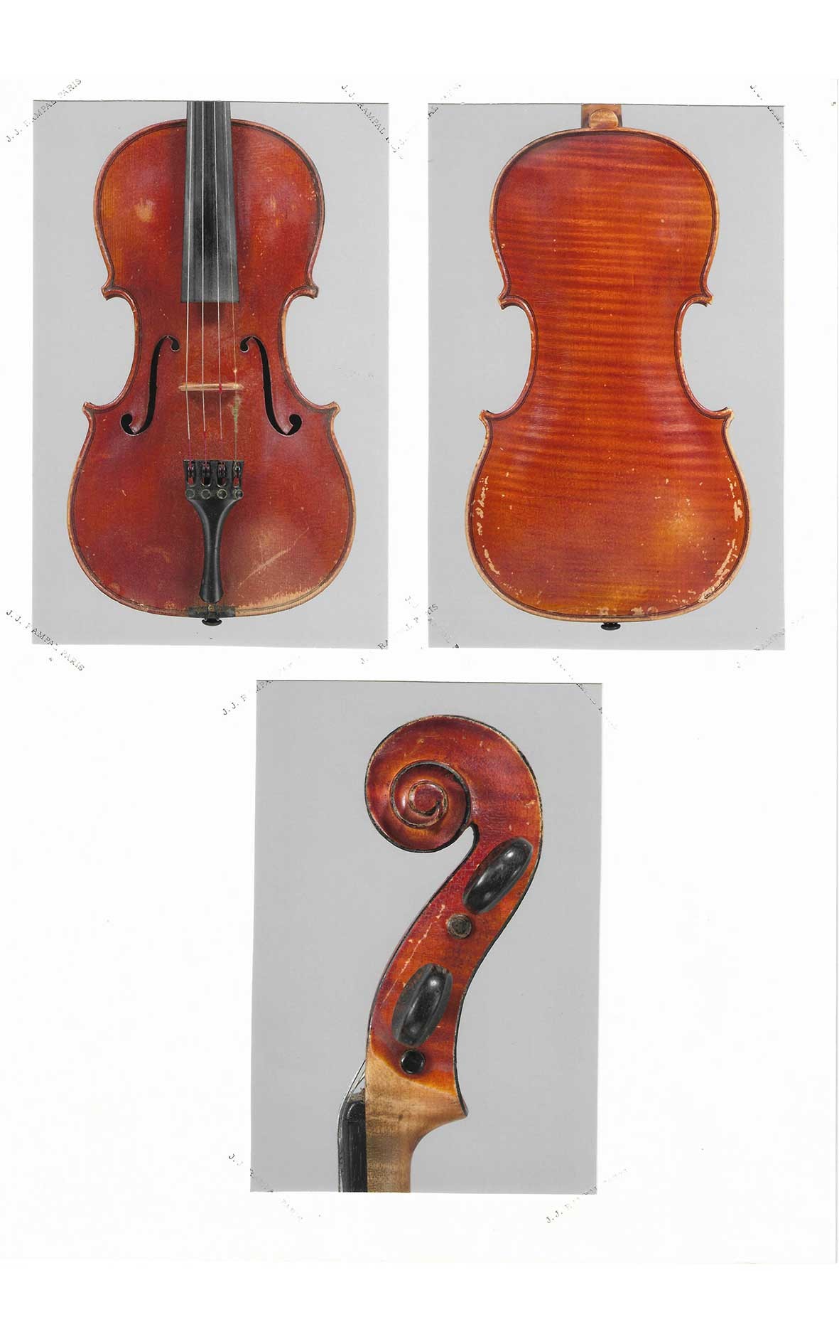 Interesting French violin, Maurice Rougier (certificate J.-J. Rampal)