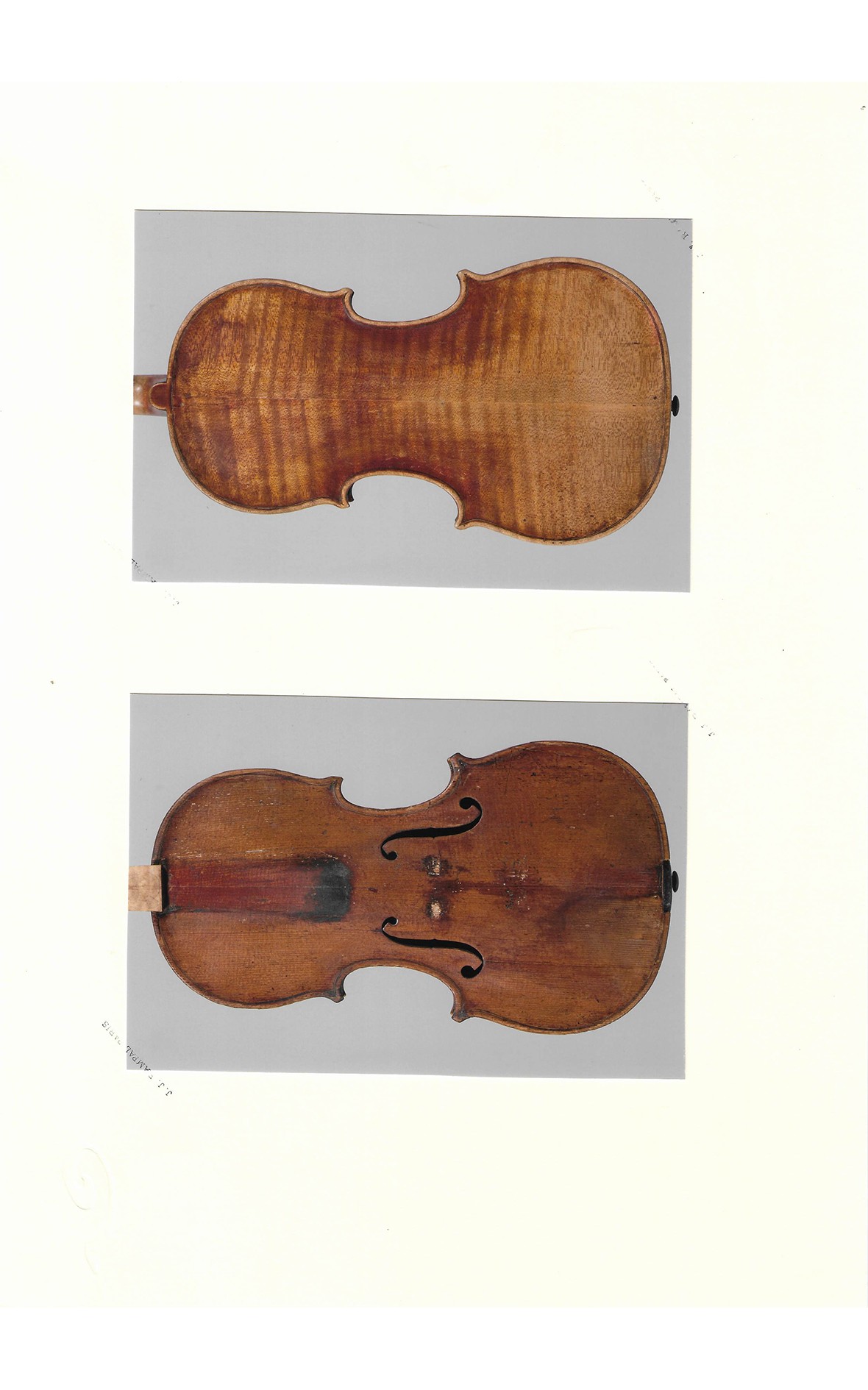 Interesting French master violin from around 1840 (certificate J.-J ...