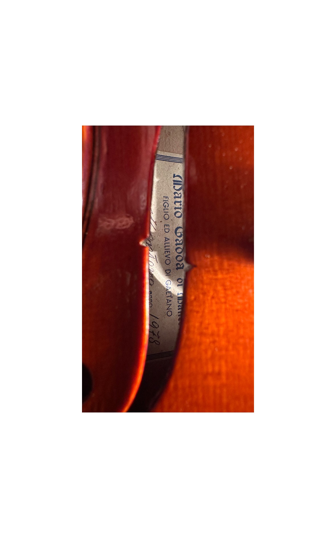 Mario Gadda: Fine Italian violin, 1978