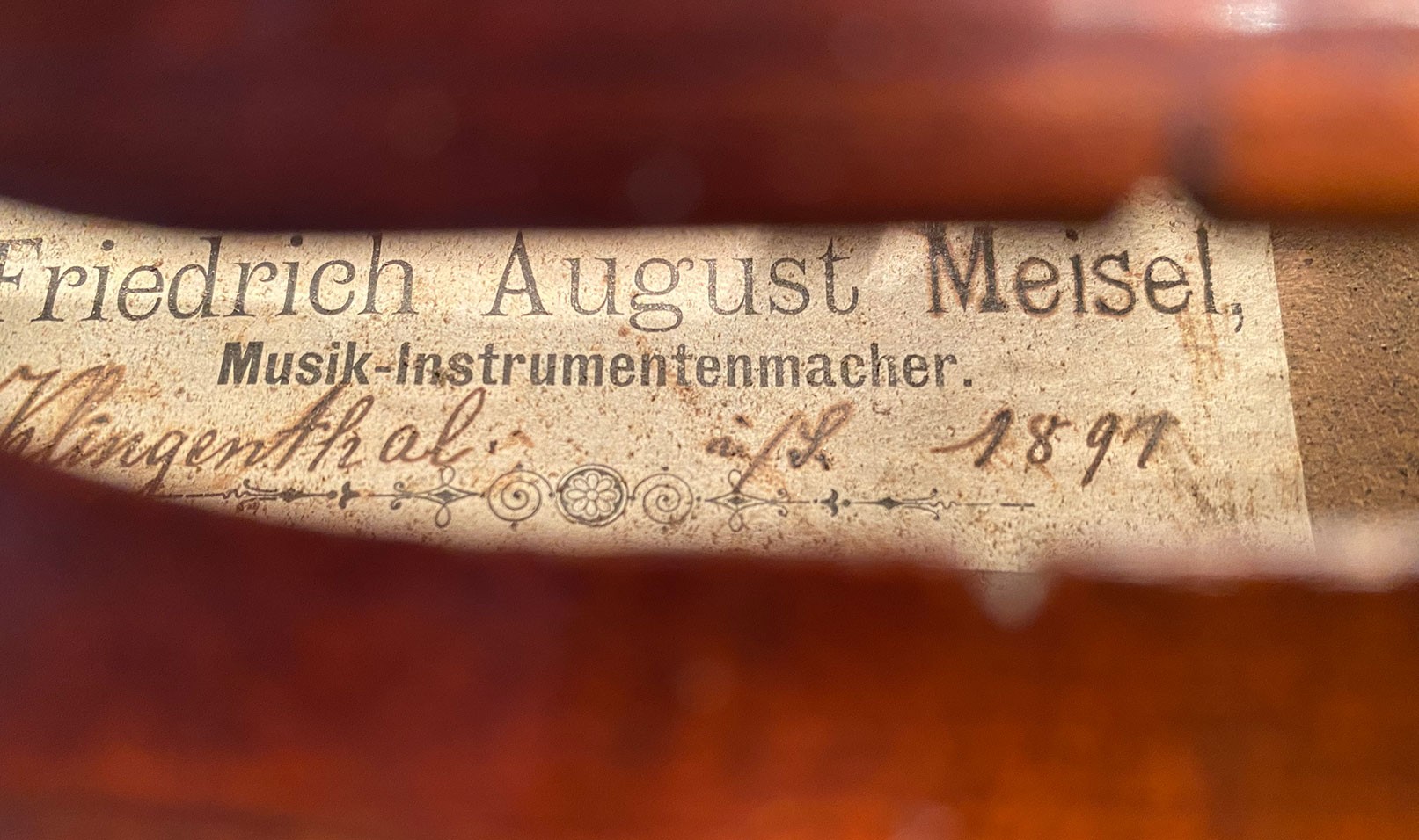 Antike Geige von Friedrich August Meisel senior