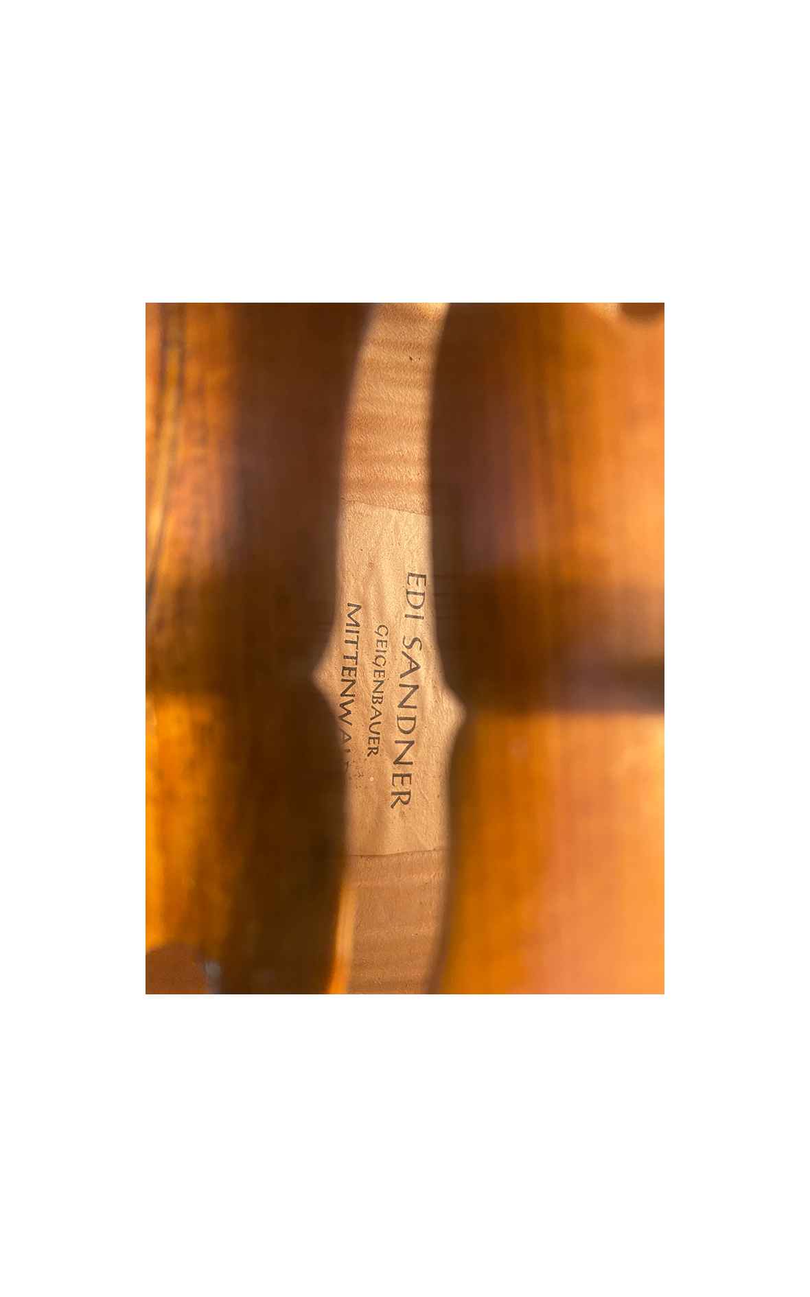 Mittenwald violin. Edi Sandner, 1950's