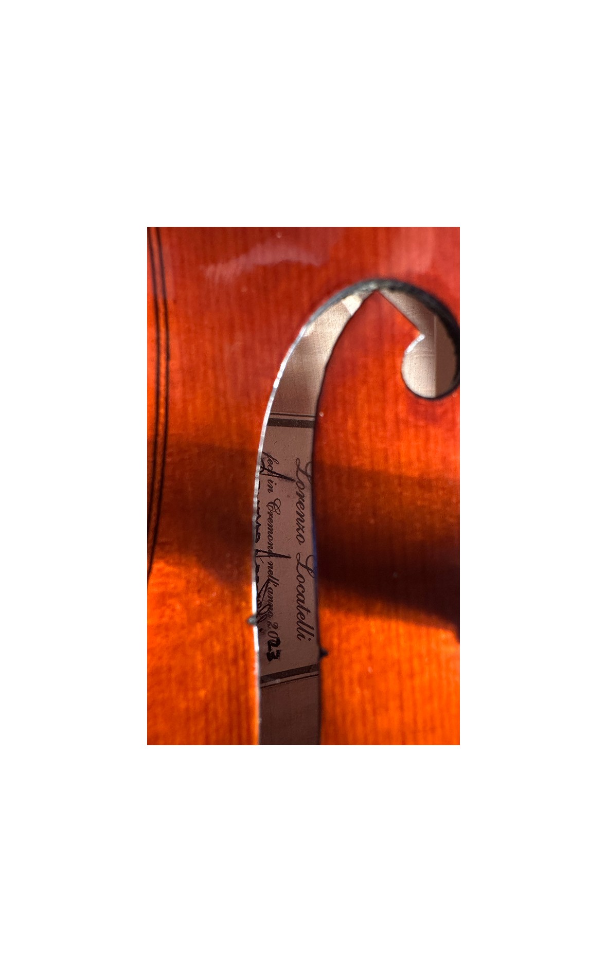 Lorenzo Locatelli, Cremona violin 2023 (certificate Lorenzo Locatelli)