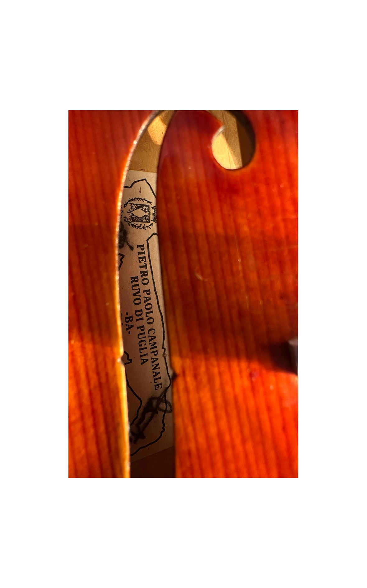Italian violin by Pietro Paolo Campanale, Ruvo di Puglia 1970