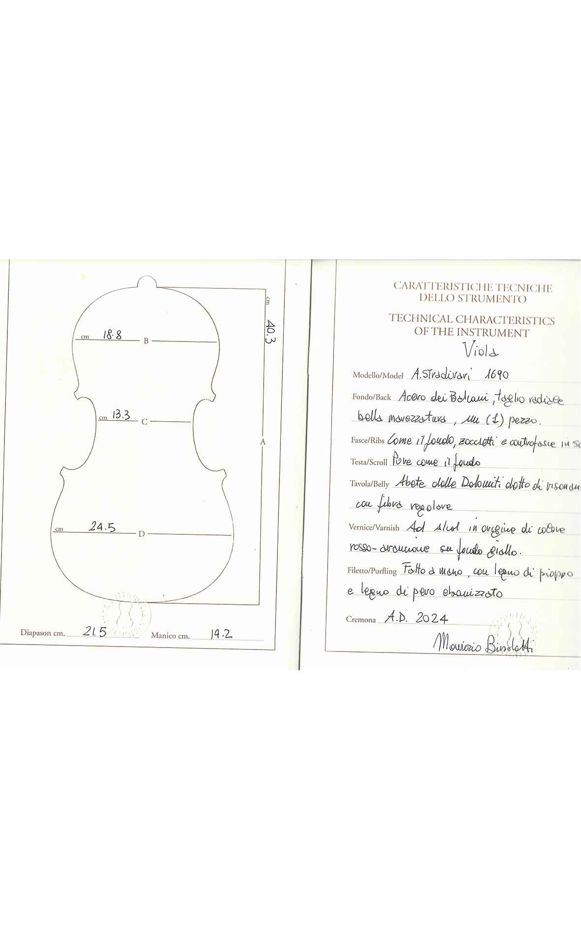 Maurizio Bissolotti, Cremona: Italian viola for soloists (1984)