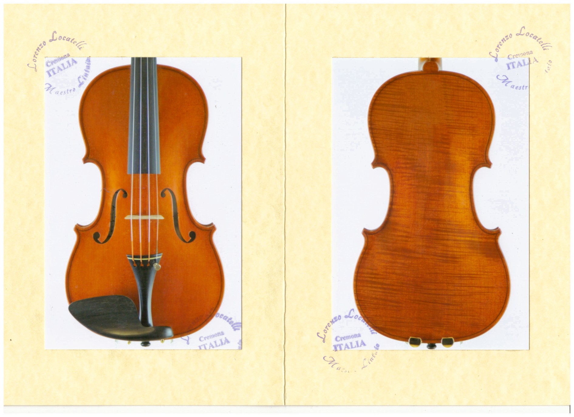 Lorenzo Locatelli, Italian violin from Cremona, 2023 (certificate ...