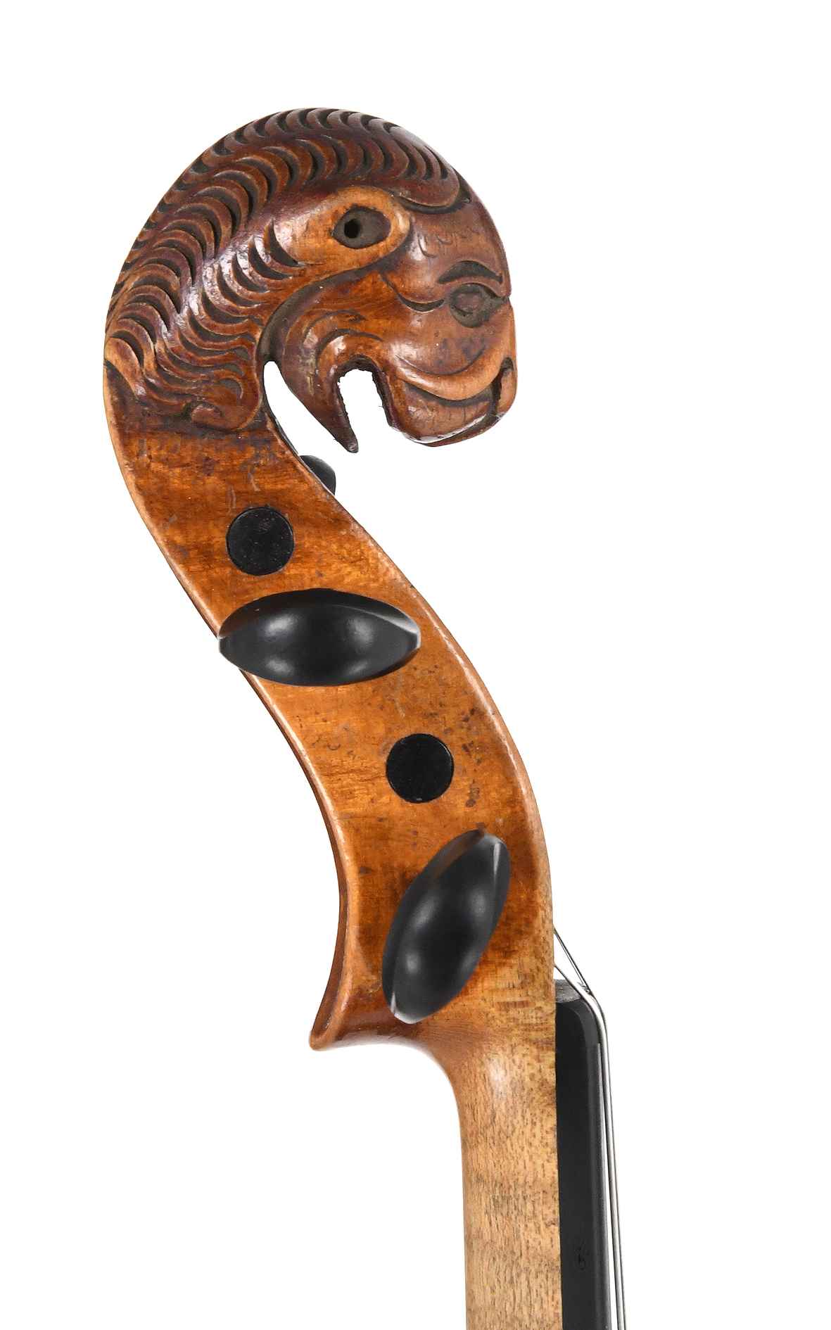 Antique german lion head violin, around 1880