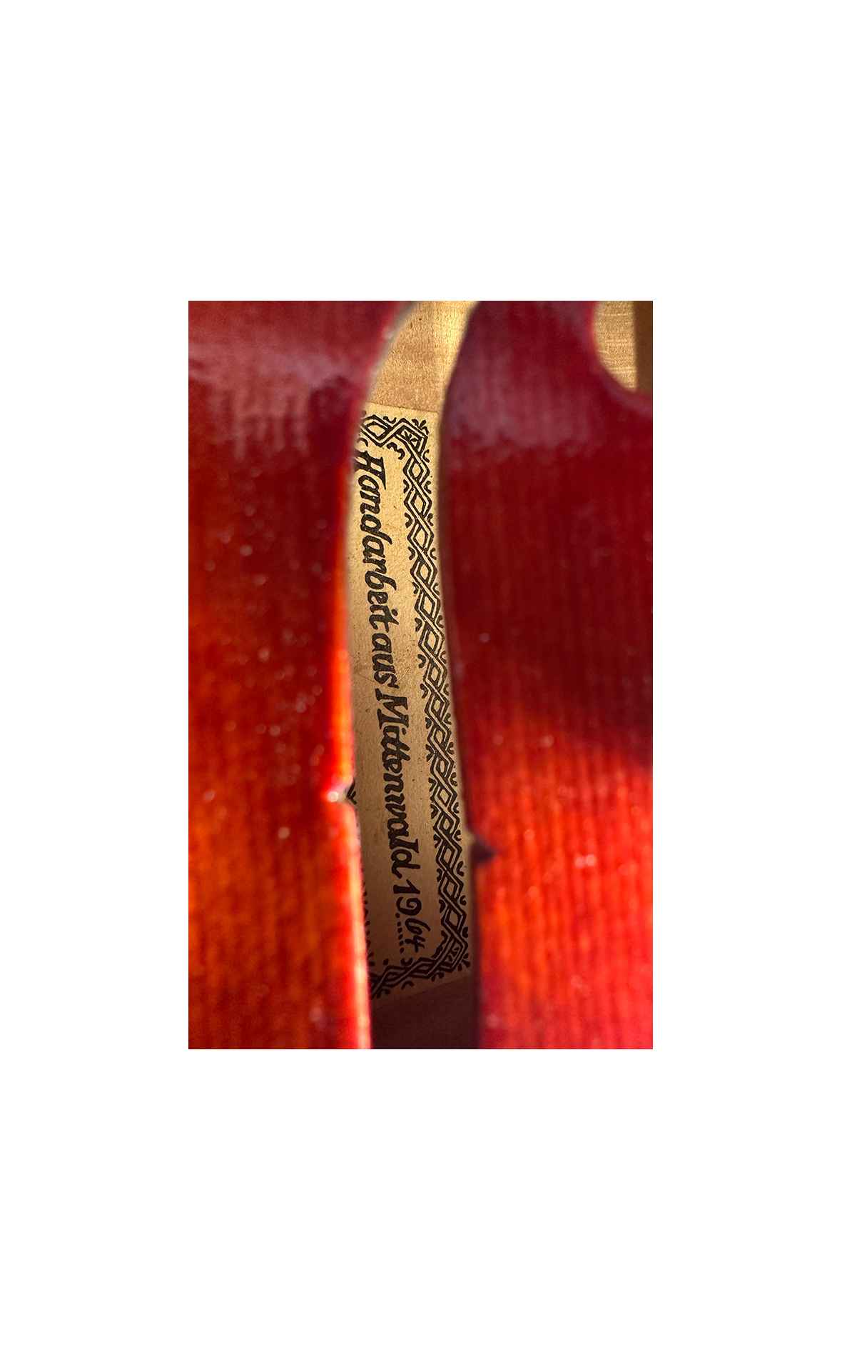 Mittenwald violin, workshop of Erich Sandner 1964 - oil varnish