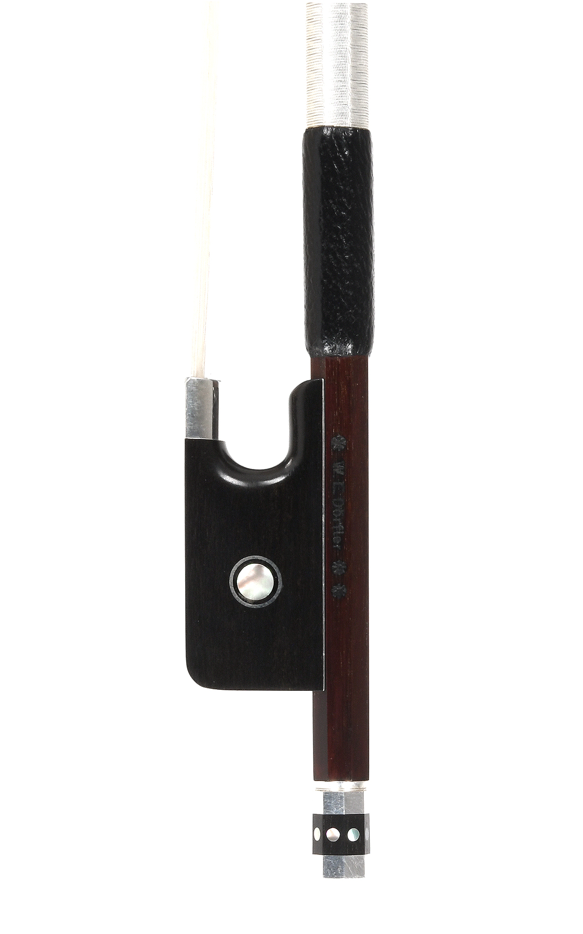 Viola bow W. E. Dörfler, silver mounted
