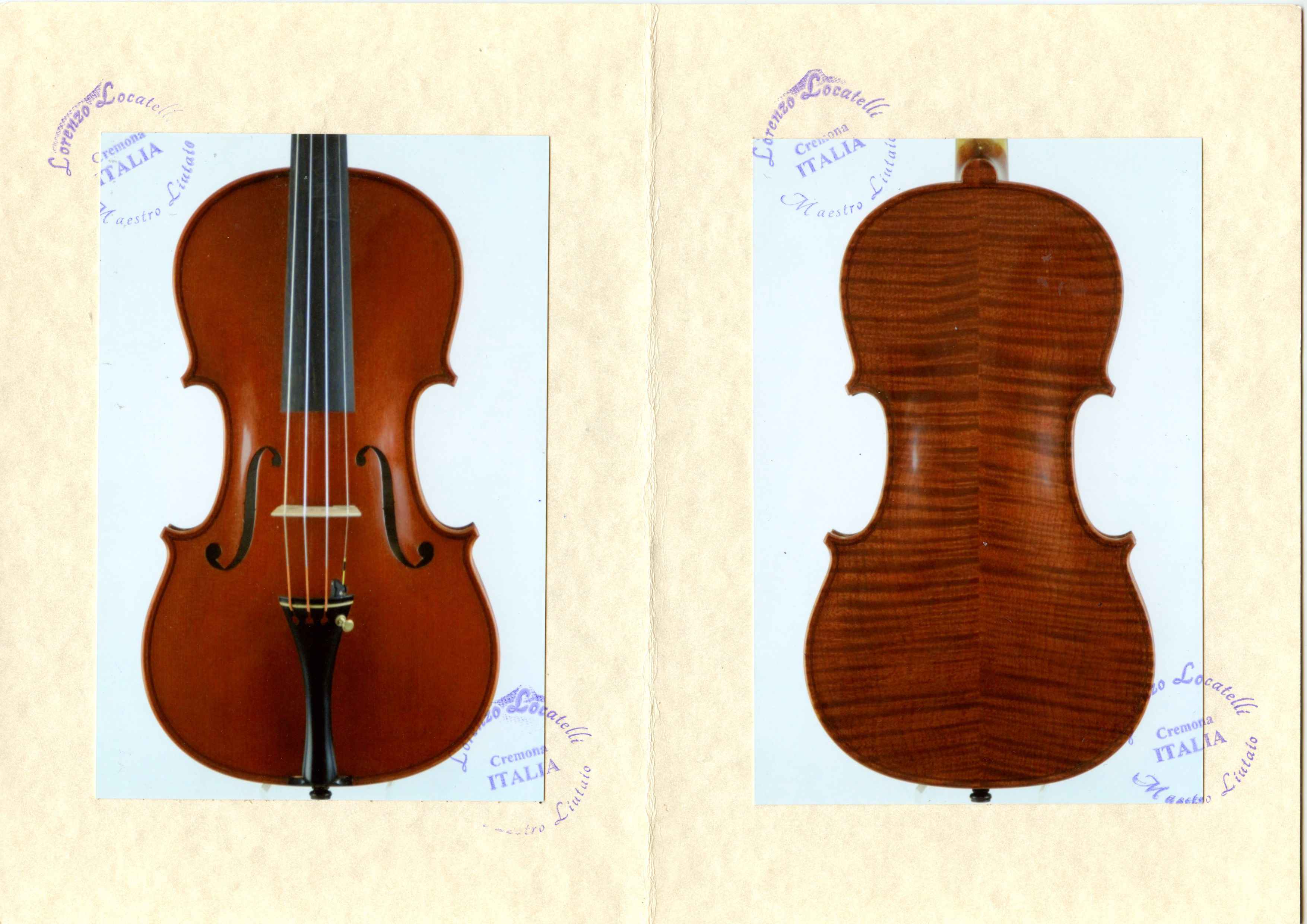 Lorenzo Locatelli, Italian violin from Cremona, 2022 (certificate ...