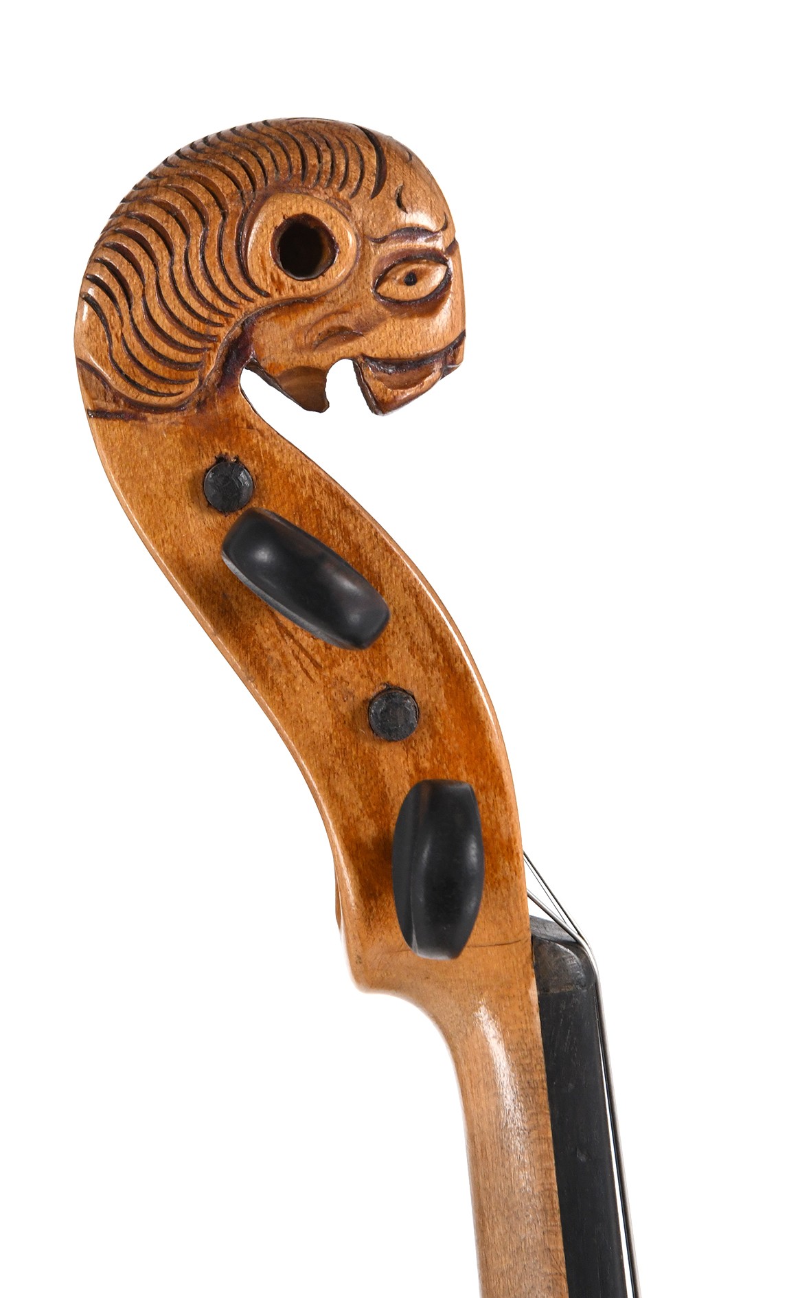 Antique german lion head violin, around 1880 - collectors condition