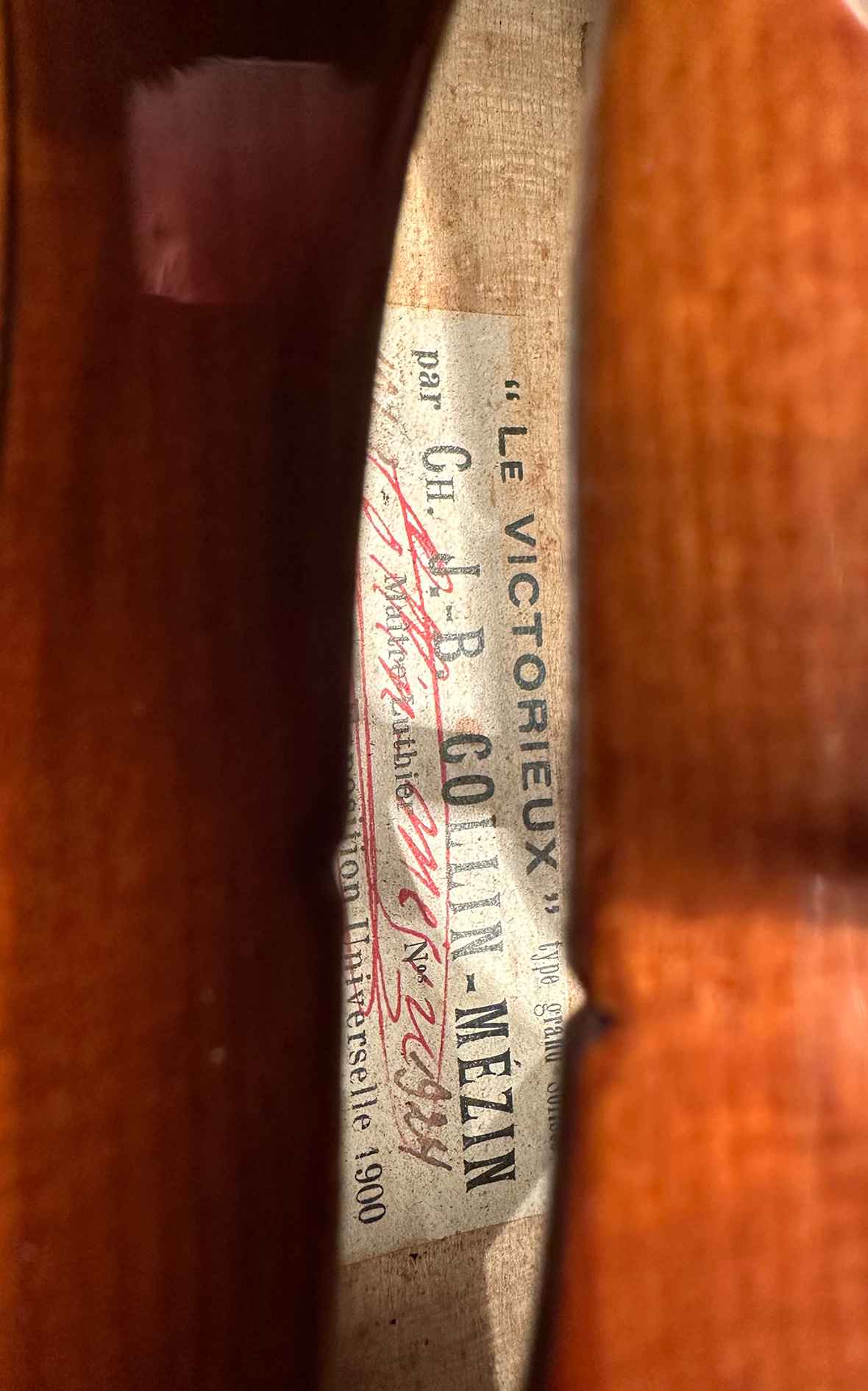 Old French violin Collin-Mézin (fils), 1924 - "Modèle Victorieux"