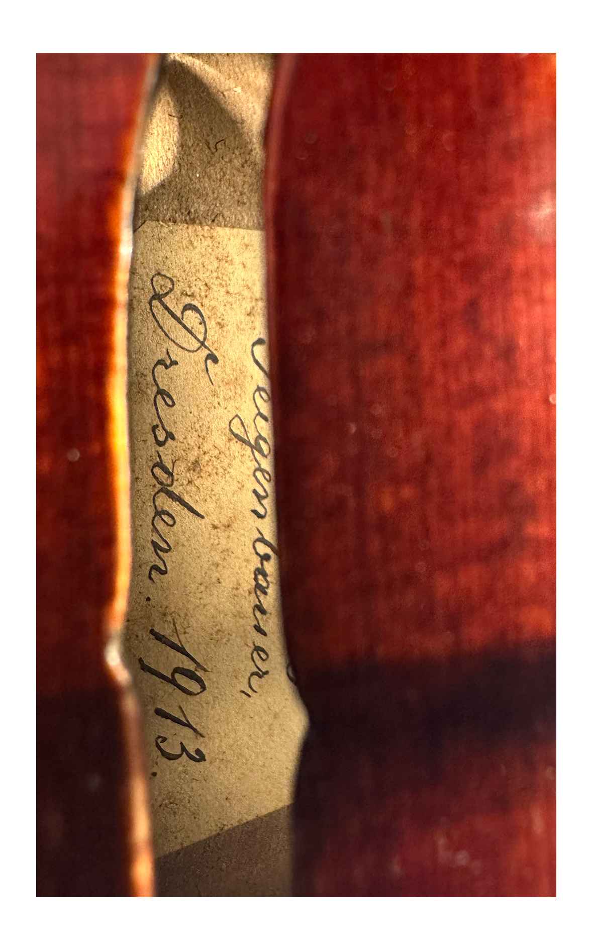 Antique German master violin, Max Schlesinger Dresden 1913
