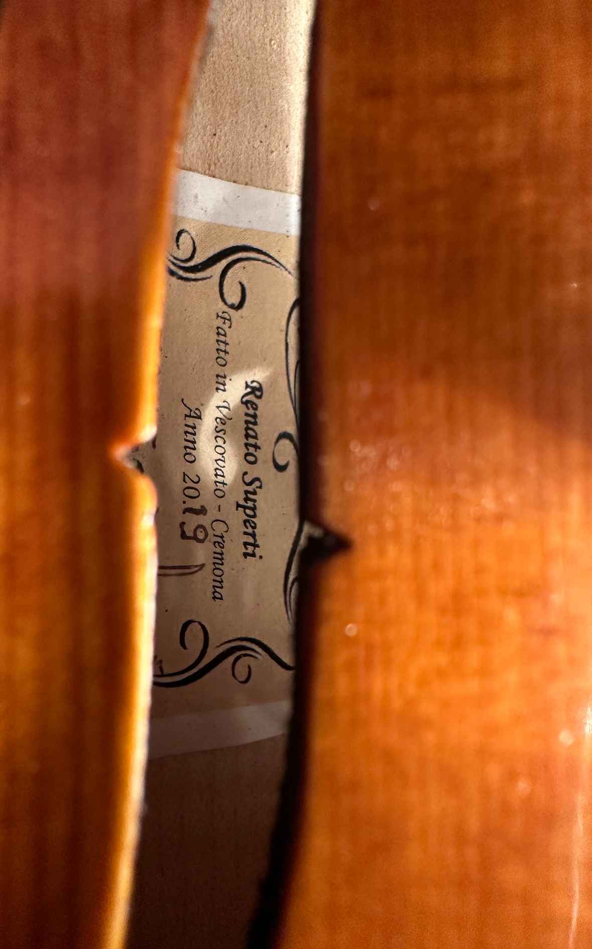 Violín italiano de Cremona, Renato Superti 2019