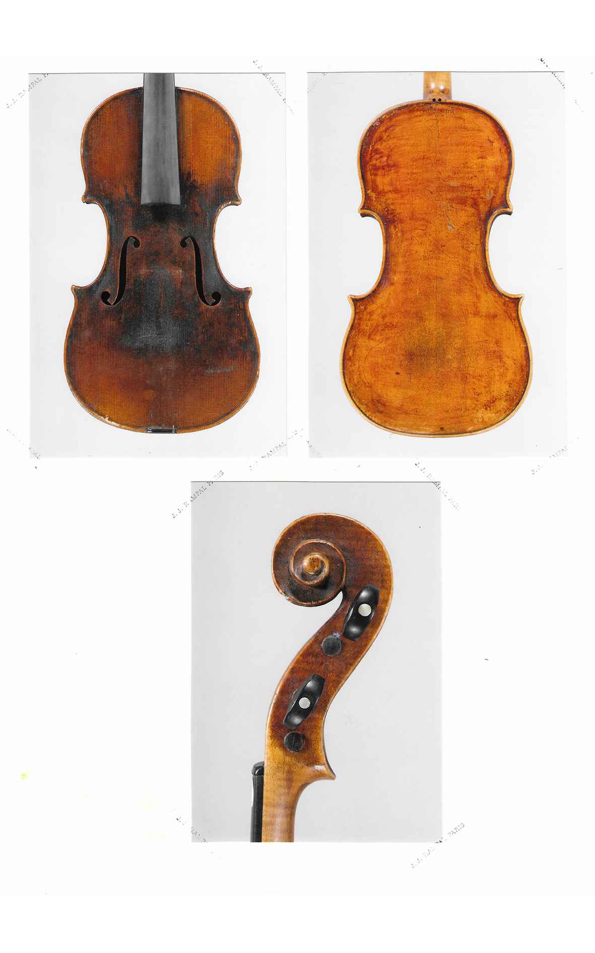 Jean-Baptiste Grand-Gérard, French violin, circa 1770 (certificate by J ...